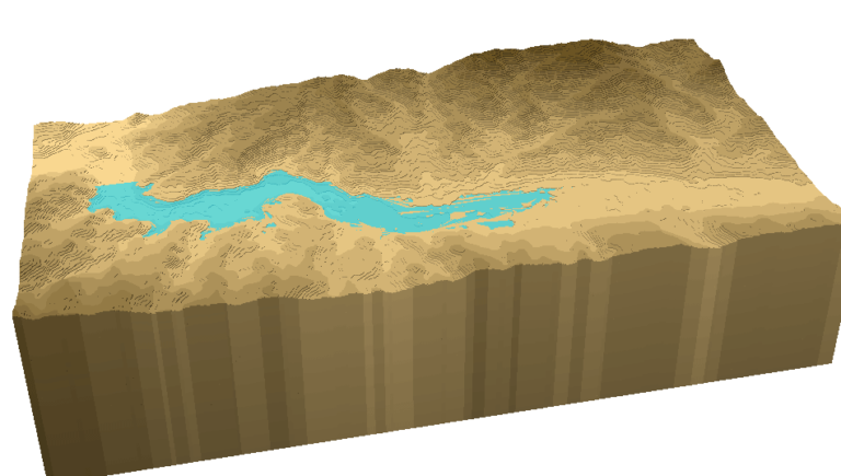 3D Visualization of a Dam Lake - Geobox